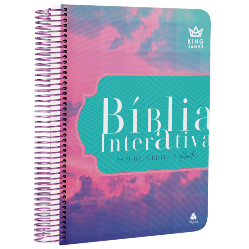 Bíblia de Estudo Interativa | KJC | Letra Normal | Capa Dura Espiral Firmamento