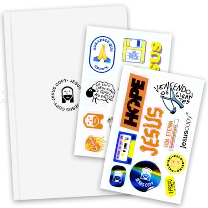 Bíblia Jesus Copy Sticker | NVI | Capa Dura Branca