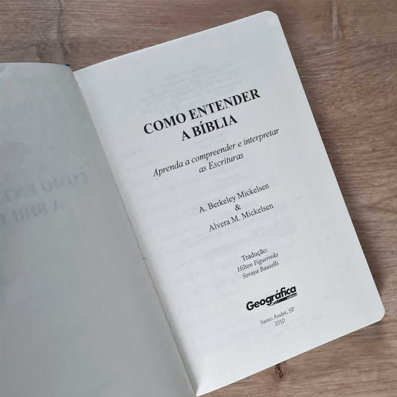 Como Entender a Bíblia | Capa Dura | A. Berkeley Mickelsen & Alvera ...