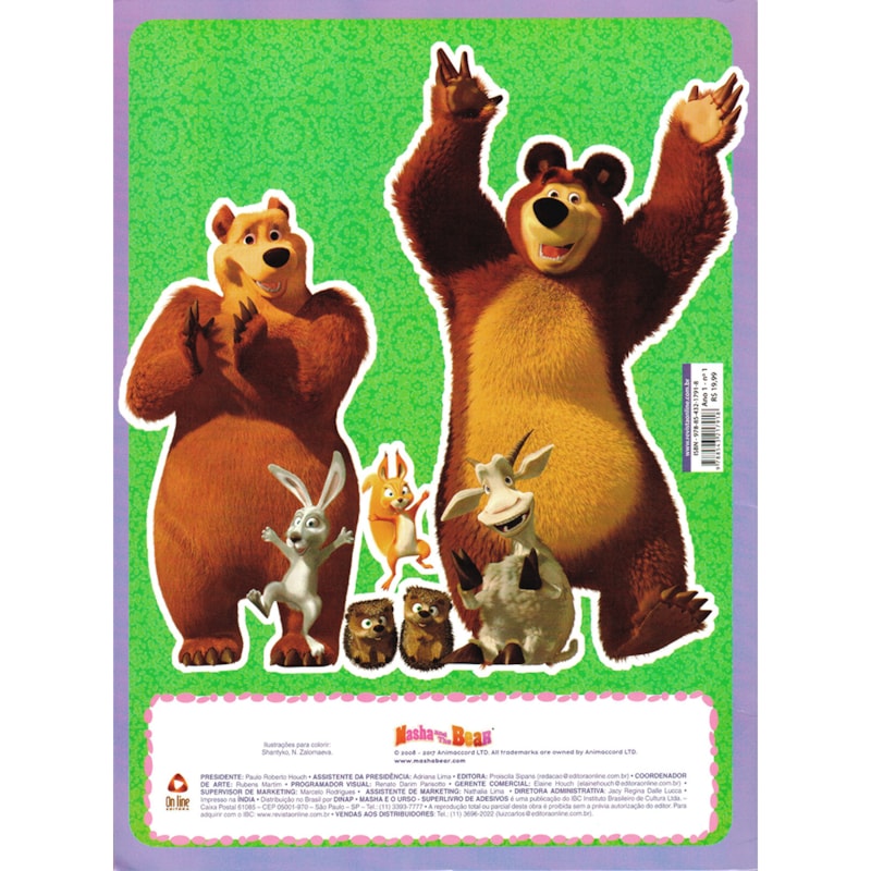 Marsha e o Urso | Super Livro de Adesivos | 500 Adesivos