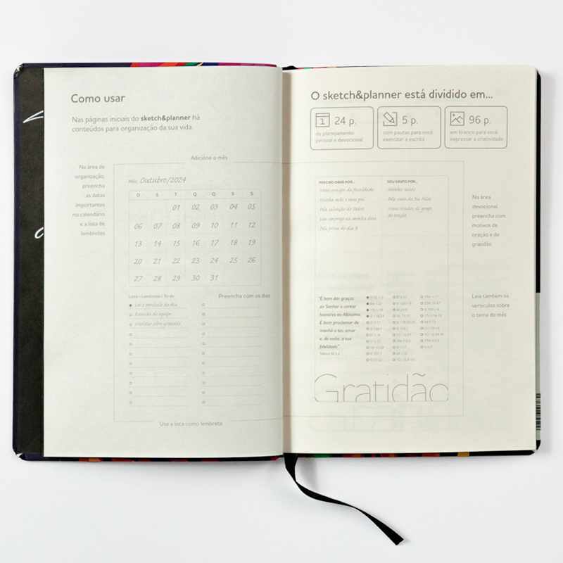 Sketch e Planner | Capa Brochura Coração em Chamas