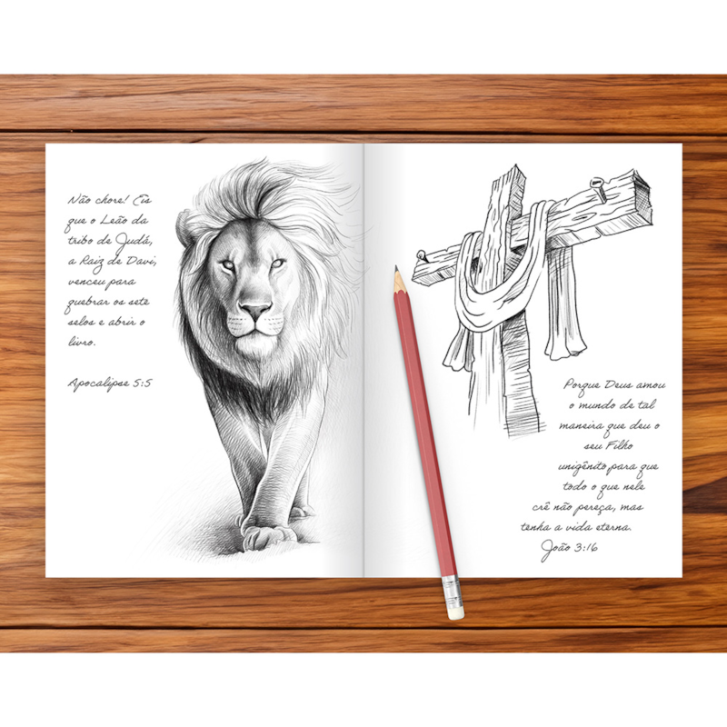 Sketch e Planner | Capa Brochura Coração em Chamas